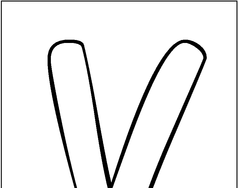 Printable Bubble Letters V - Birthday Letter