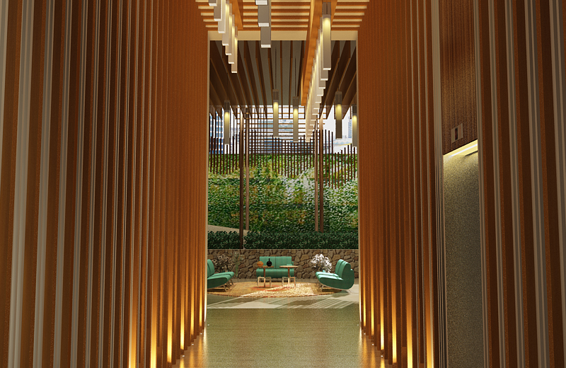 Prasetyo's Design Journal: A Tropical Garden Lobby for Residential Towers