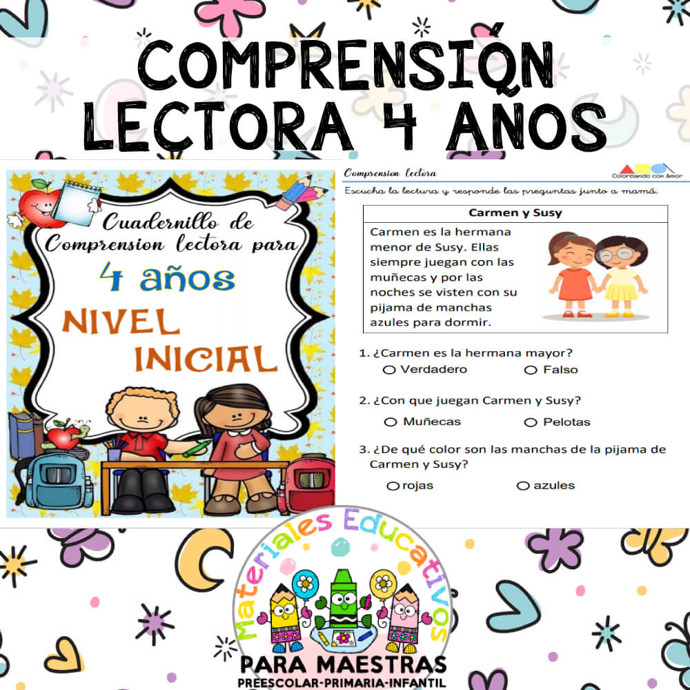 Comprensión Lectora para 4 años | Materiales Educativos para Maestras