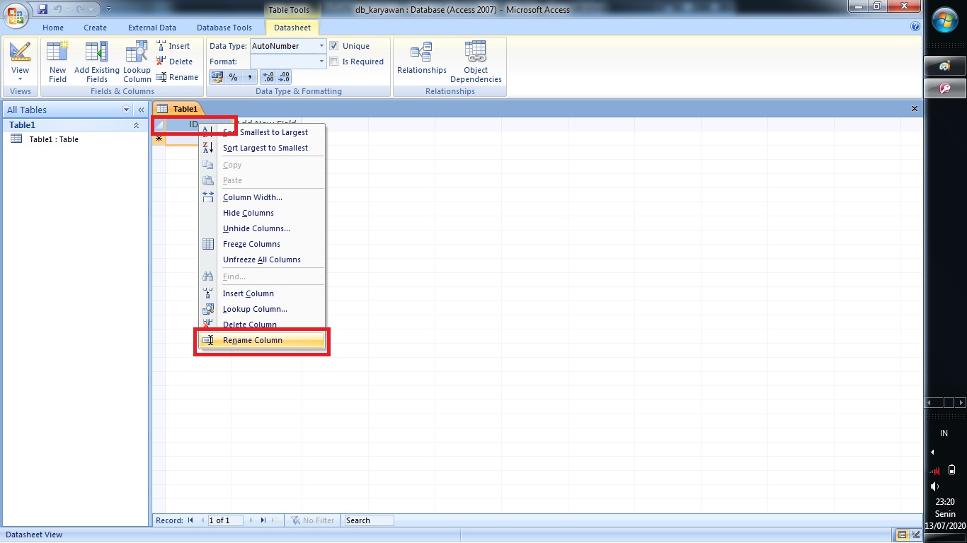 CARA MEMBUAT DATABASE PADA MICROSOFT ACCESS ~ langsungkoding