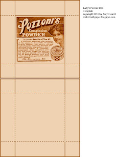 Make it with Paper: Free Printable Craft - lady's powder box