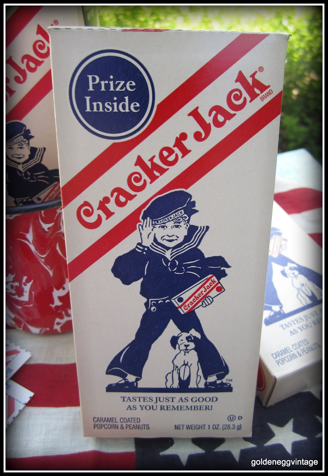 Golden Egg Vintage: REDNESDAY: Cracker Jacks and Enamel Ware
