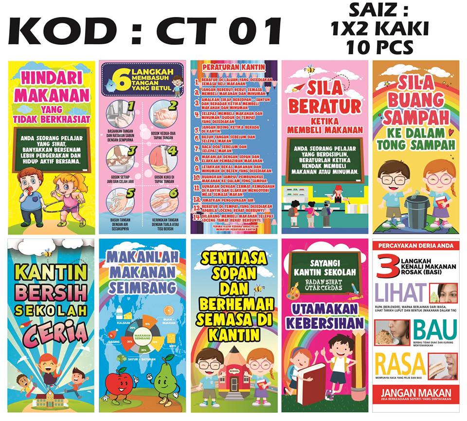 CARTA KECERIAAN SEKOLAH: POSTER KANTIN CERIA