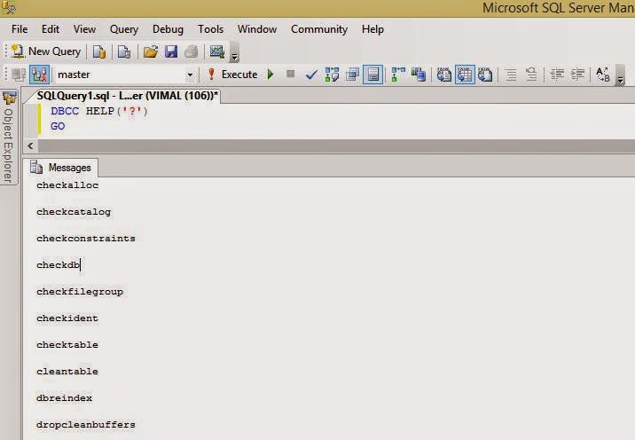 SQL/NoSQL Public Diary: Use DBCC HELP() To get the Syntax information ... SQL/NoSQL Public Diary: Use DBCC HELP() To get the Syntax information ...