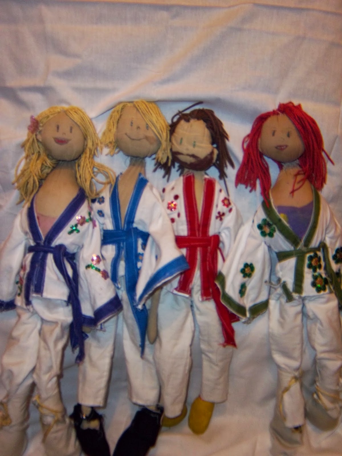 My current collection of miniature ABBA costumes...