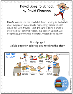 DAVID GOES TO SCHOOL BOOK CRAFT ~ Book Units by Lynn