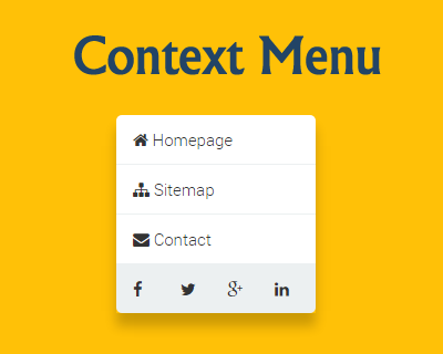 Html Use: Create Context Menu with jQuery and CSS