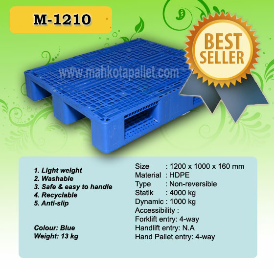 Jual Pallet Plastik M1210 Harga Murah Kuat Tatakan Racking - Pallet Plastik | Pallet Plastik ...