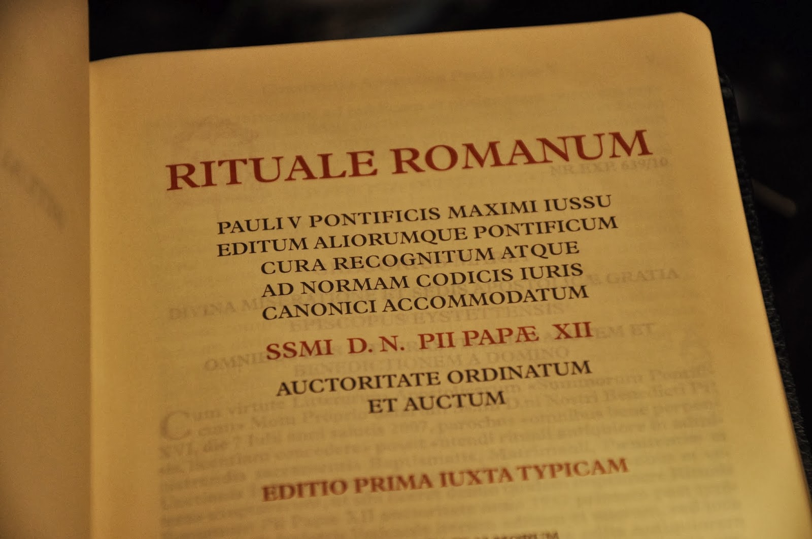 Orbis Catholicus Secundus: From the Vatican: the New Rituale Romanum ...