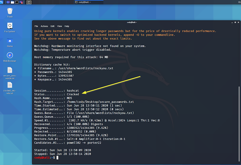 Hashcat - Cracking MD5 and NTLM Hashes