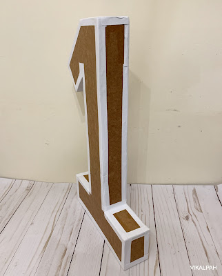 Vikalpah: DIY Cardboard Number 1 for first birthday