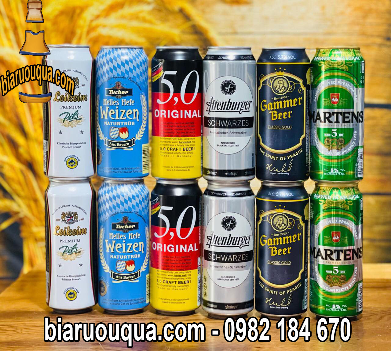 Combo set quà tặng bia Châu Âu 12 lon nhập khẩu