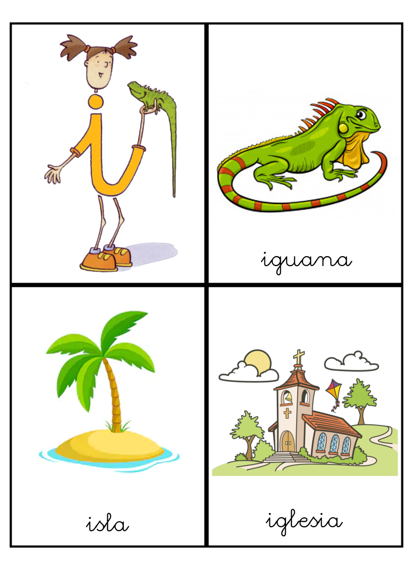 ¿Qué puedo hacer hoy?: Tarjetas: letra i