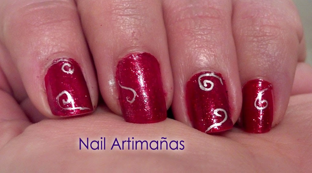 nail artimañas: Reto Tipos de Esmaltes 9: Shimmer Rojo