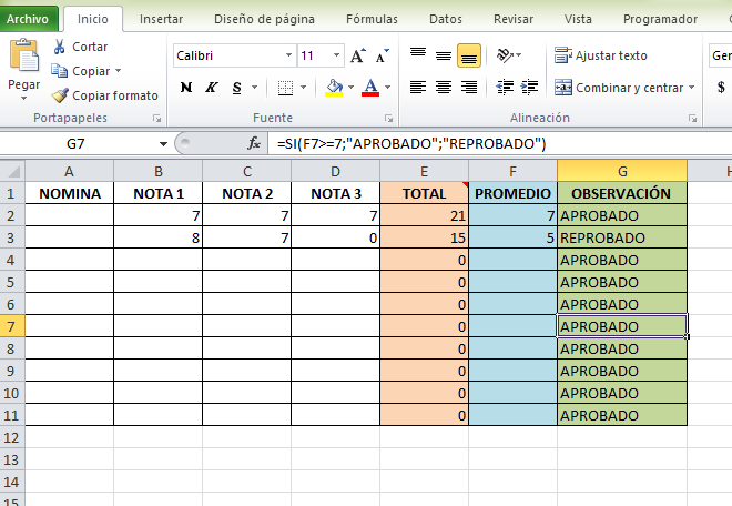 PORTAFOLIO INFORMATICA : EXCEL PRACTICAUNCIÓN SI CONDICIONAL SIMPLE