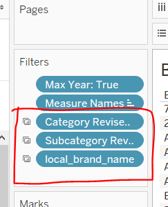 Create multiple dropdown list filters in a tableau dashboard to filter ...