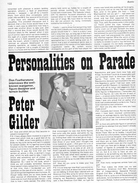Peter Gilder A life in Wargaming: Peter Gilder, how it all started?
