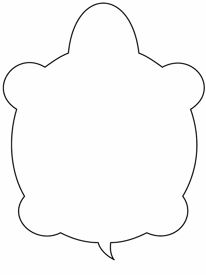 Kids Page: Turtle Simple-shapes Coloring Pages