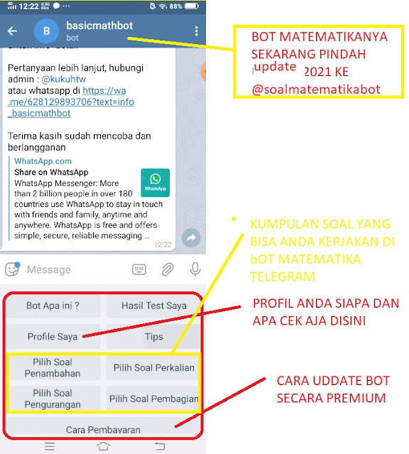Cara SImple Menggunakan Bot Matematika di Telegram - Manyasah Ilmu