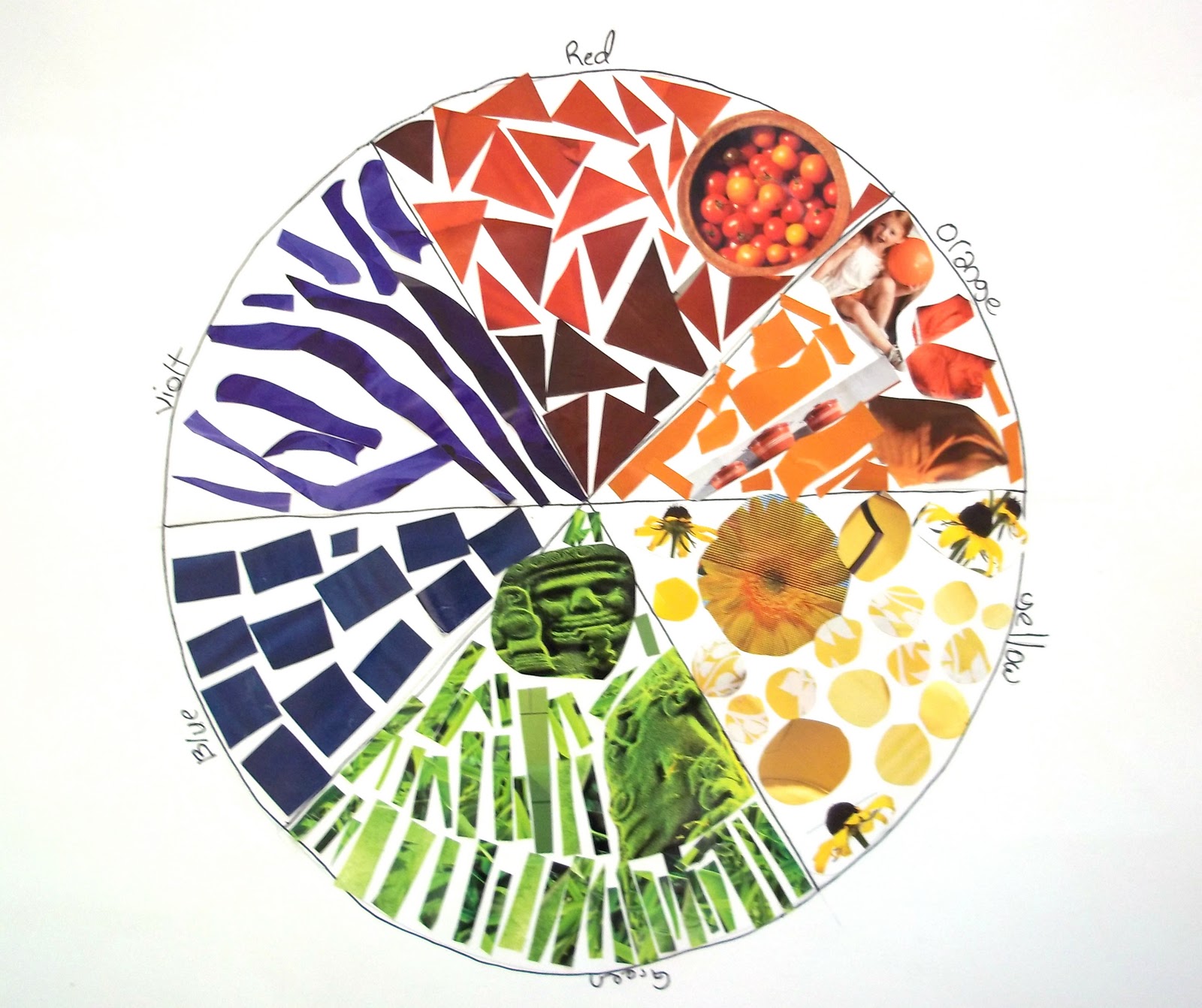 Monument Valley Regional Middle School Art Class: Color Wheel Collage ...