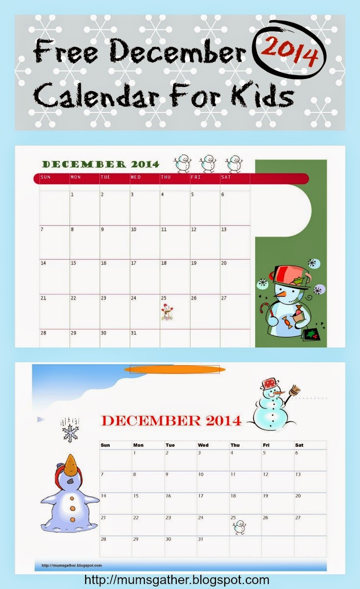 Parenting Times: Free Printable December 2014 Calendar For Kids ... Parenting Times: Free Printable December 2014 Calendar For Kids ...