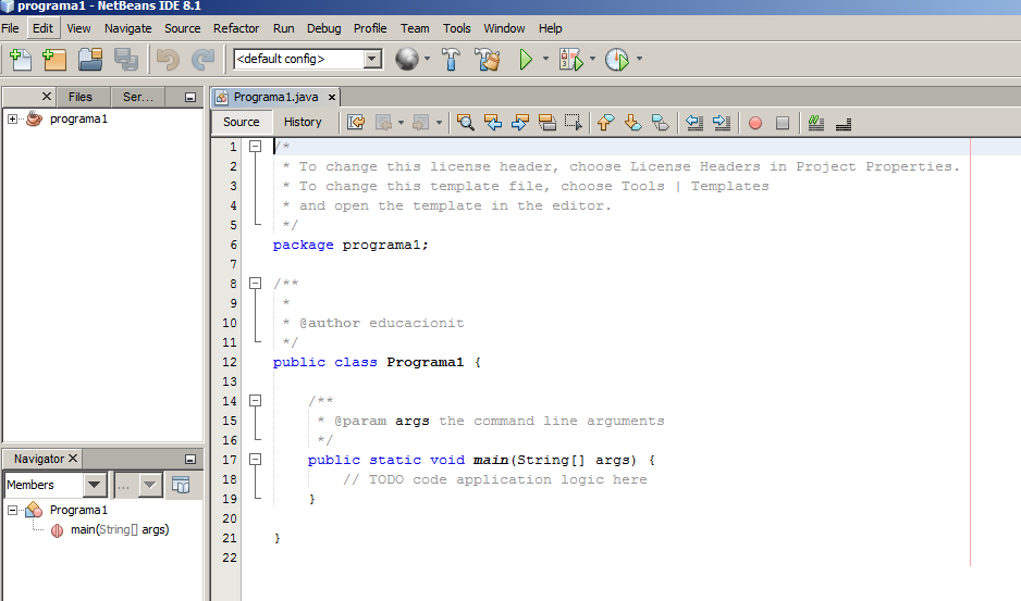Apuntes de Tecnología: Primeros pasos en Java - Uso de NetBeans y ...