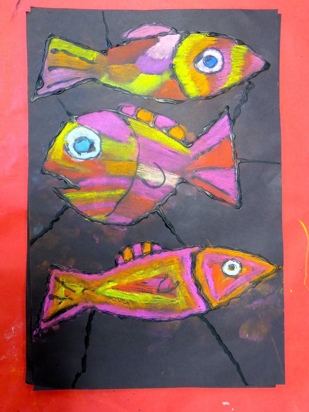 Cassie Stephens: Chalked Folk Art Fish