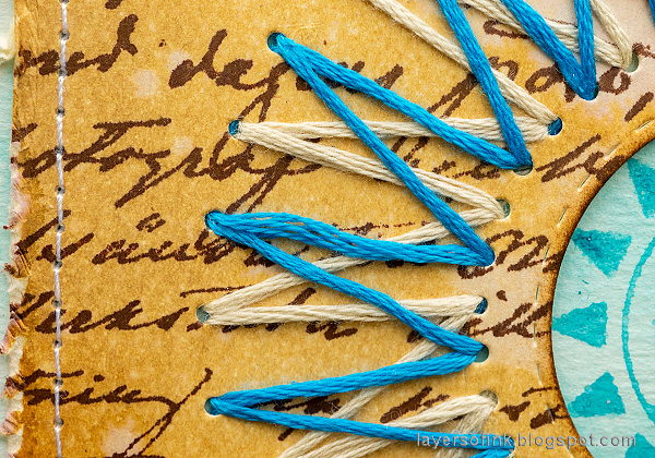 Layers of ink: Stitched Circle Card