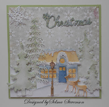 Selma's Stamping Corner and Floral Designs: Winter Scene Card and Tutorial