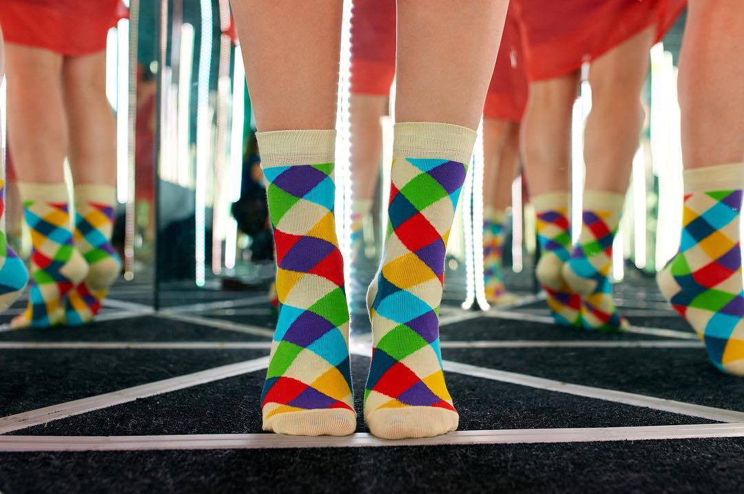 Цветные носки Funny Socks: Разноцветные носки JNRB