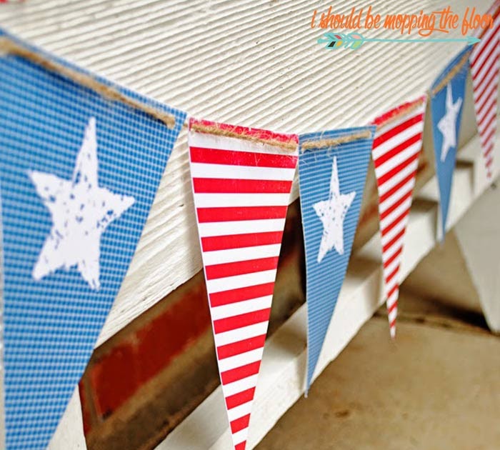 Free Patriotic Banner Printable | i should be mopping the floor