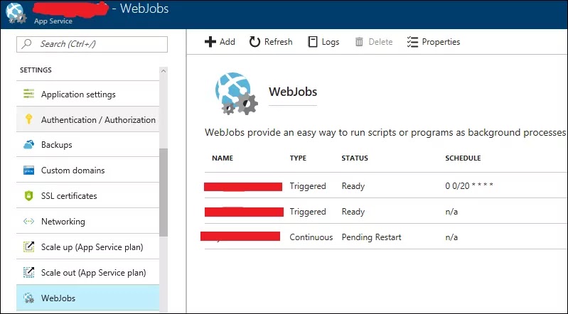 KAILASH'S BLOGS: Create WebJobs in Azure
