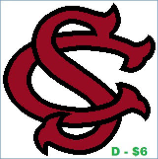 EASY PATTERNS: University of South Carolina Gamecocks cross-stitch pattern