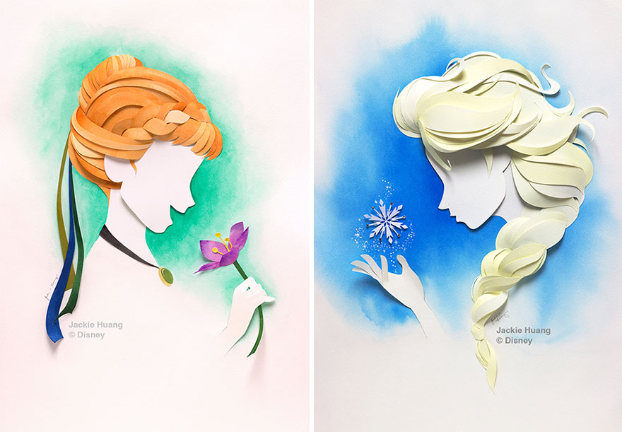 Disney characters made from layers of paper ~ make origami instructions
