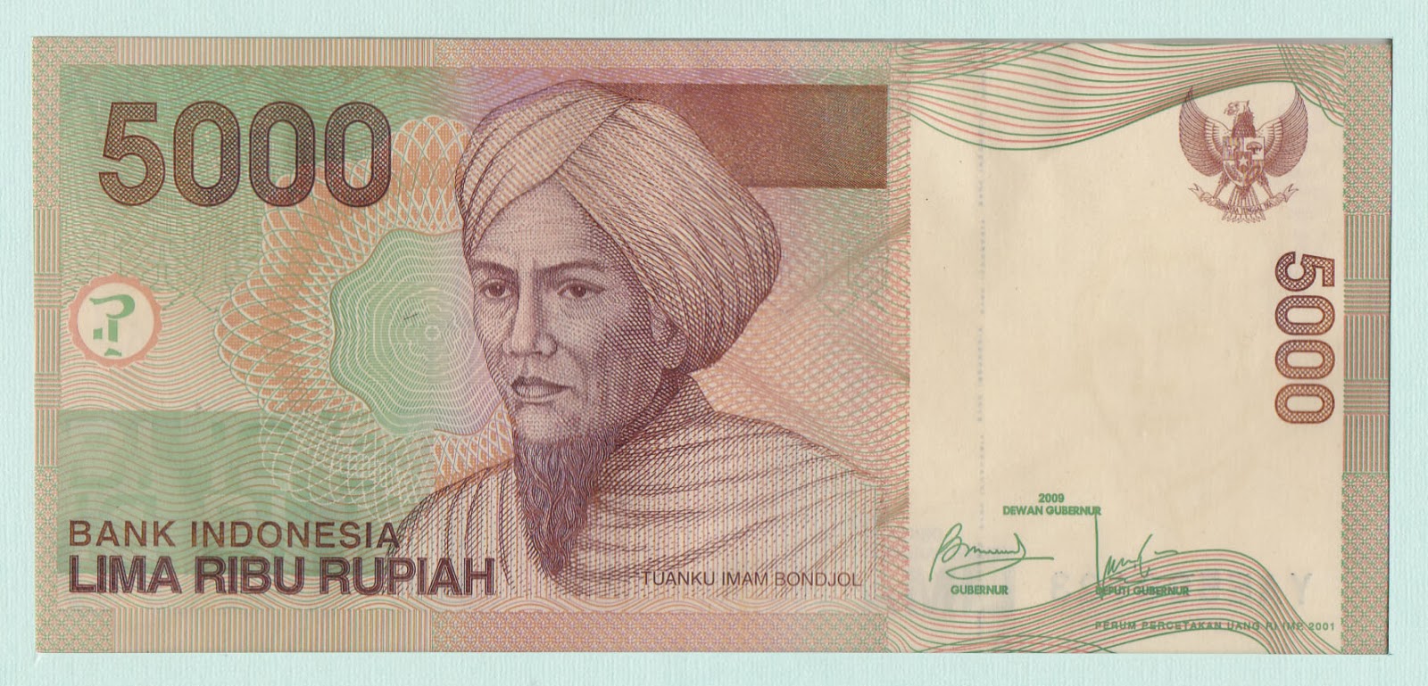 KOLEKSI UANG KERTAS & KOIN DALAM & LUAR NEGERI: Uang 5000 Rupiah Tahun 2009