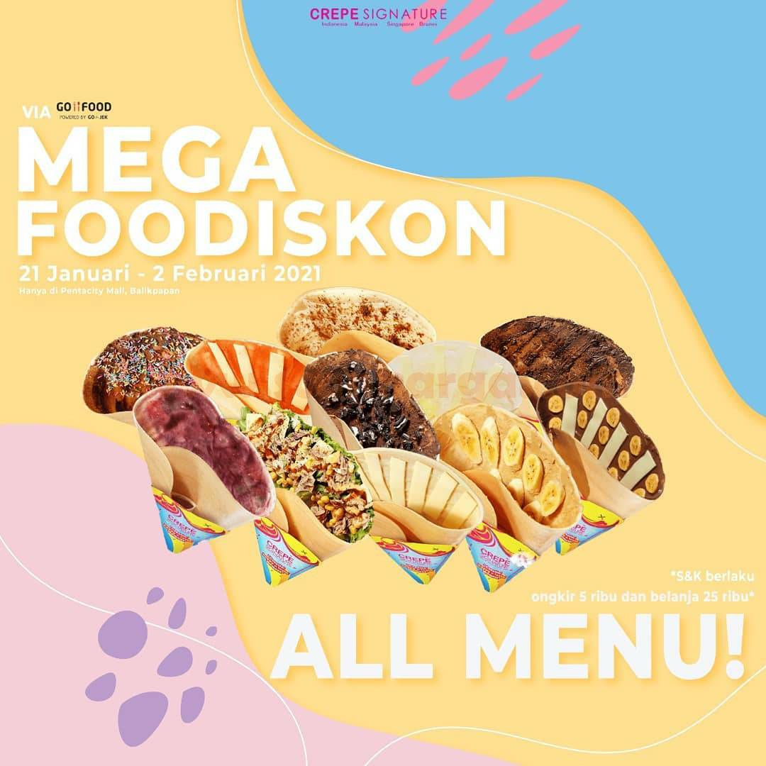 CREPE SIGNATURE Promo Mega Foodiskon All Menu via GOFOOD - scanharga