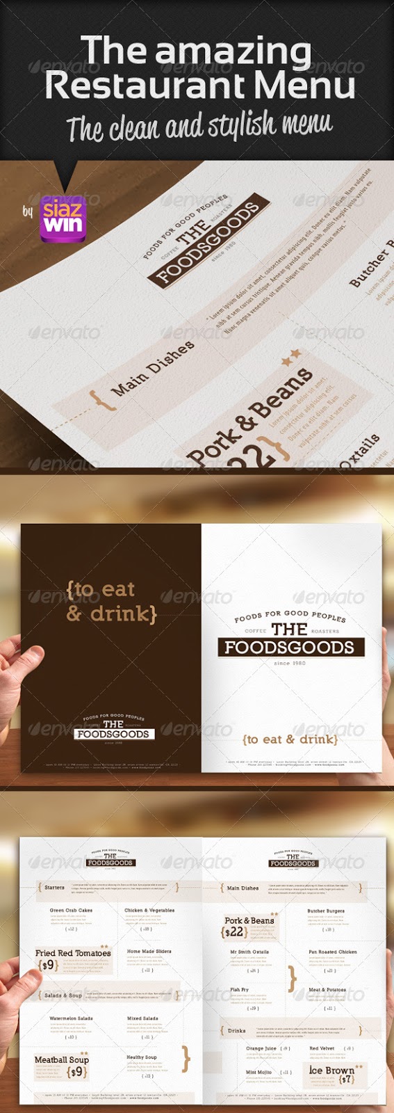 Amazing Restaurant Menu V1 | PrintRIVER©