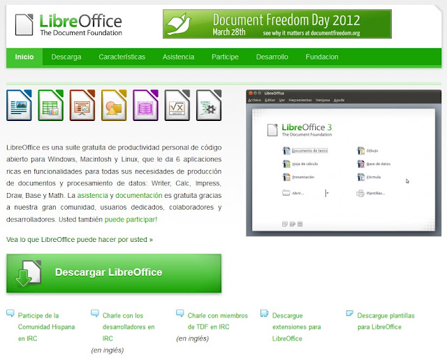 Recursos y utilidades de Internet: LibreOffice