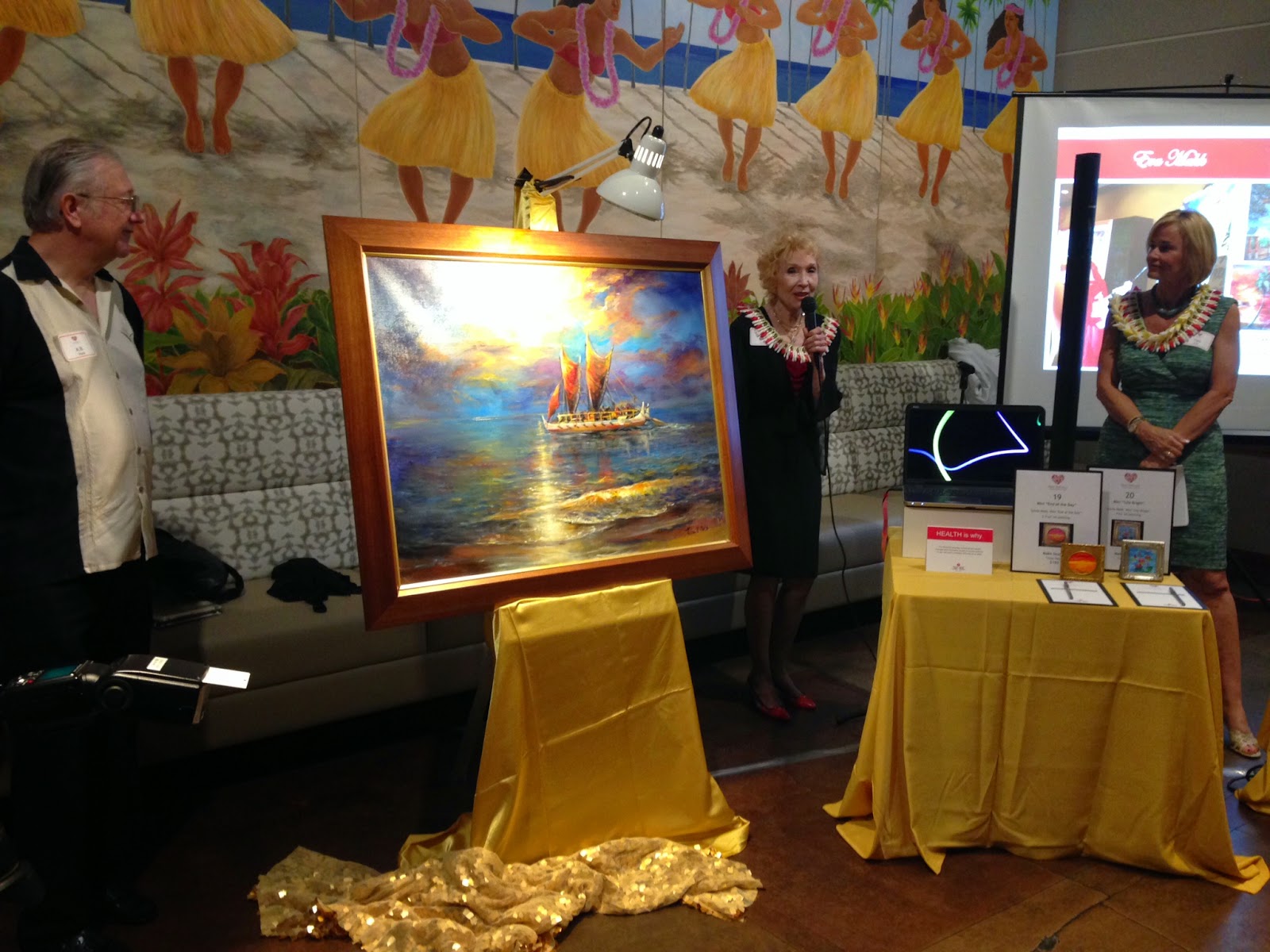 MAKK TALK: Unveiling of oil "Voyaging Hokulea" by Eva Makk at AHA Wine ...