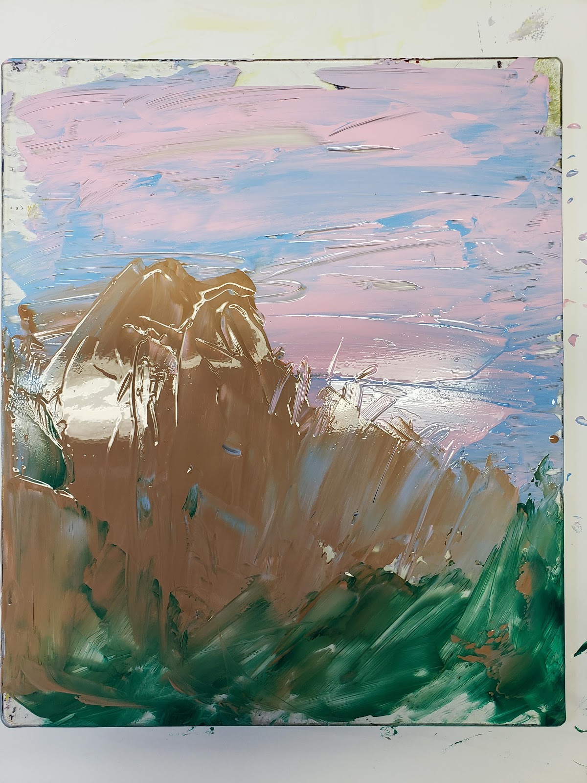 Robbie's Paw Prints: Mono printing with paints!