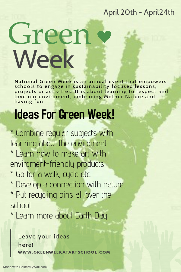 Vicky's English Class (α): Students create Earth Day Posters