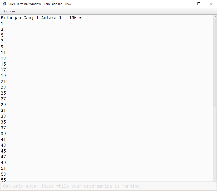 Java Script: MEMBUAT CODING BILANGAN GANJIL MENGGUNAKAN BLUE-J