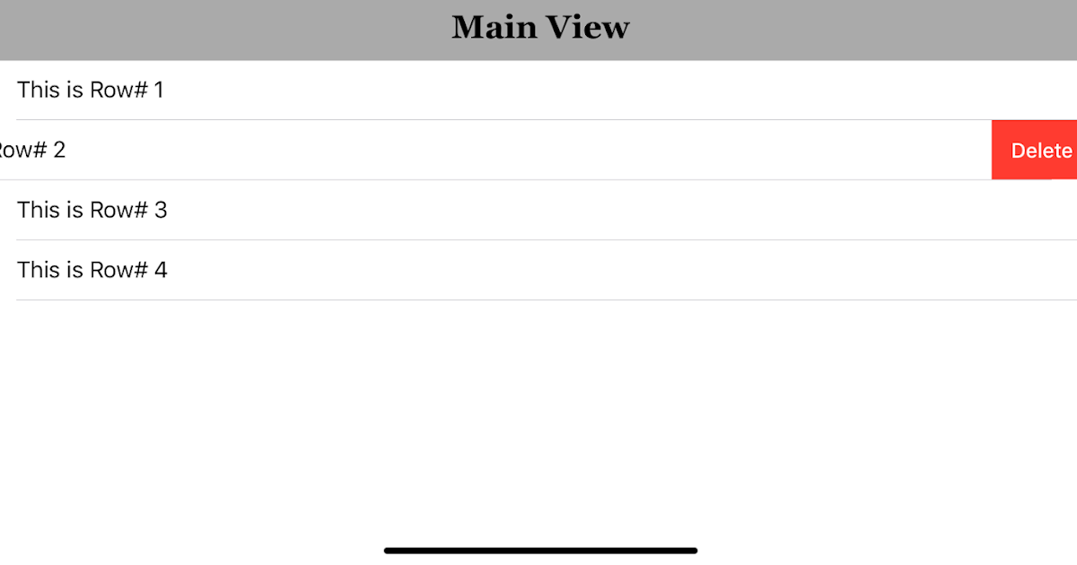 Programmers Sample Guide Ios Swift Swipe To Delete Table Row Example