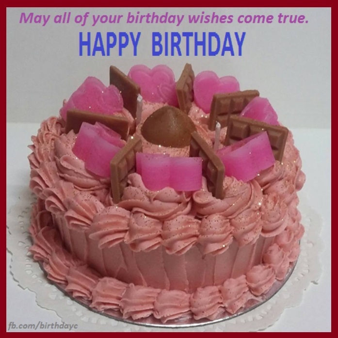 Birthday greeting wishes card cake picture - HBDAY.ART