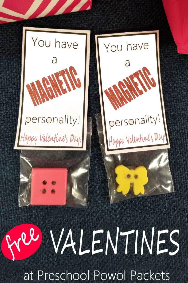 Magnet Valentines {FREE} Printable! | Preschool Powol Packets