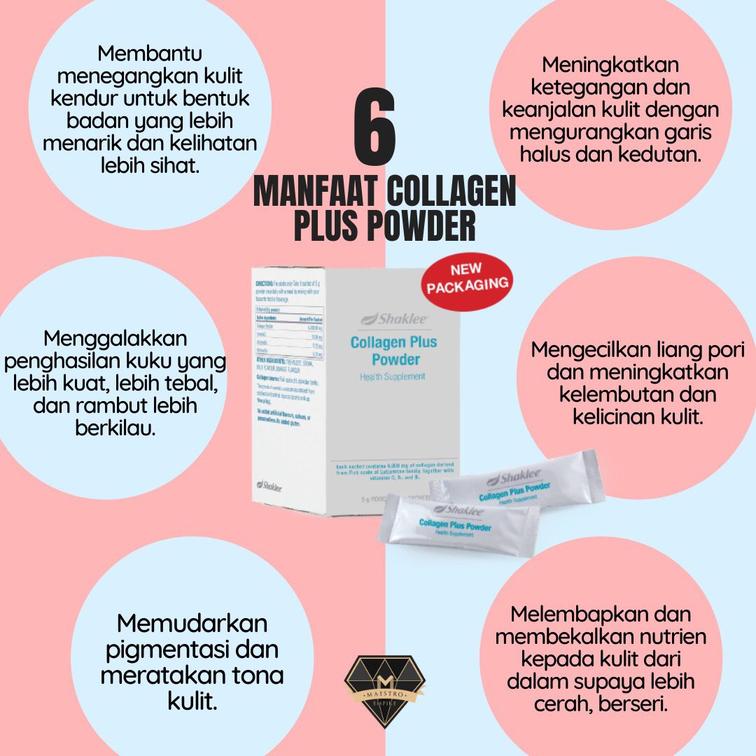 Kebaikan Dan Kelebihan Yang Ada Dalam Collagen Plus Powder Shaklee.