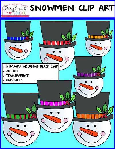 Granny Goes to School: Snowmen Clip Art Freebie