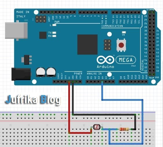 Rangkaian Membaca Sensor Ldr Menggunakan Arduino Jufrika Com