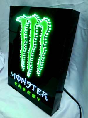 Wiki Neon Sign Blog: Monster Energy Drinks Neon LED Box Sign 17" x 13"