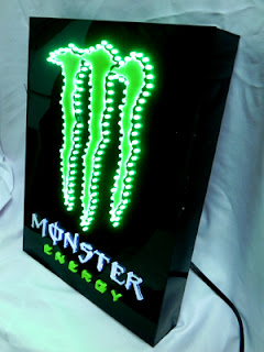 Wiki Neon Sign Blog: Monster Energy Drinks Neon LED Box Sign 17" x 13"